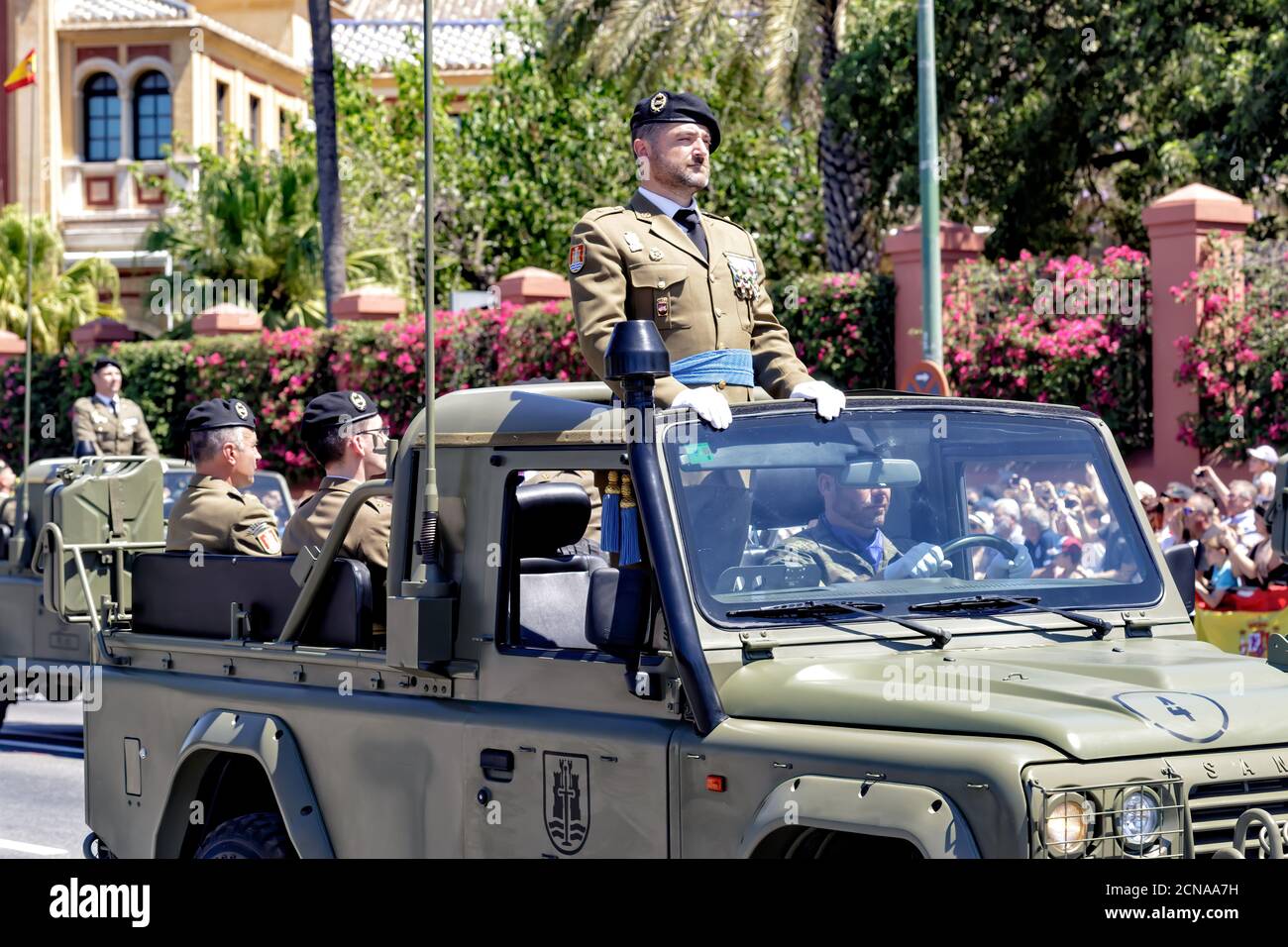 Seville, Spain - June 01, 2019: Veterans of the different corps of the ...