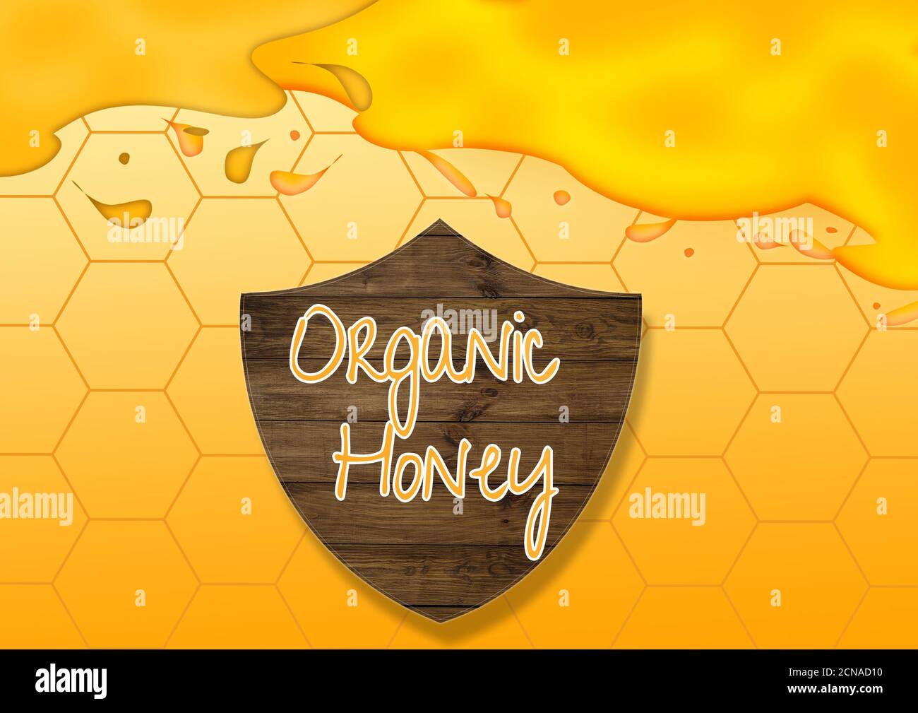 Vintage textured Honey Badge Emblem. Retro Bee Icon. Typographic Logo ...