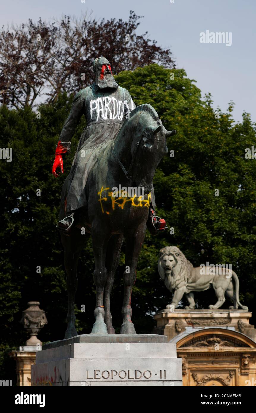 Statue king leopold ii brussels hi-res stock photography and images - Alamy
