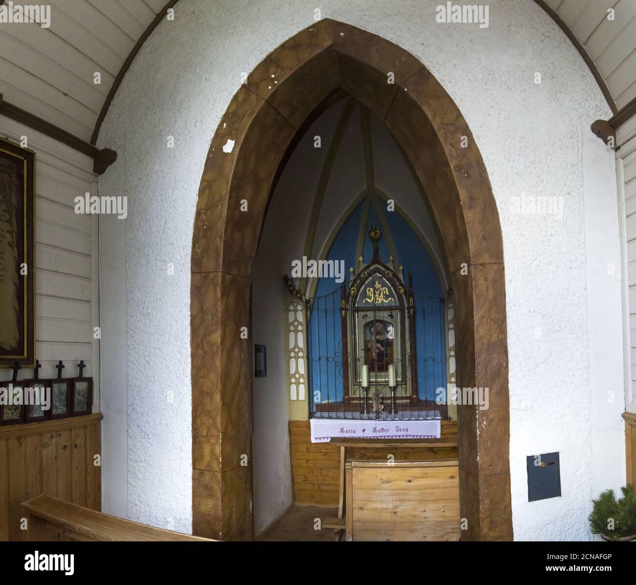 The interior of a small chapel Stock Photo - Alamy