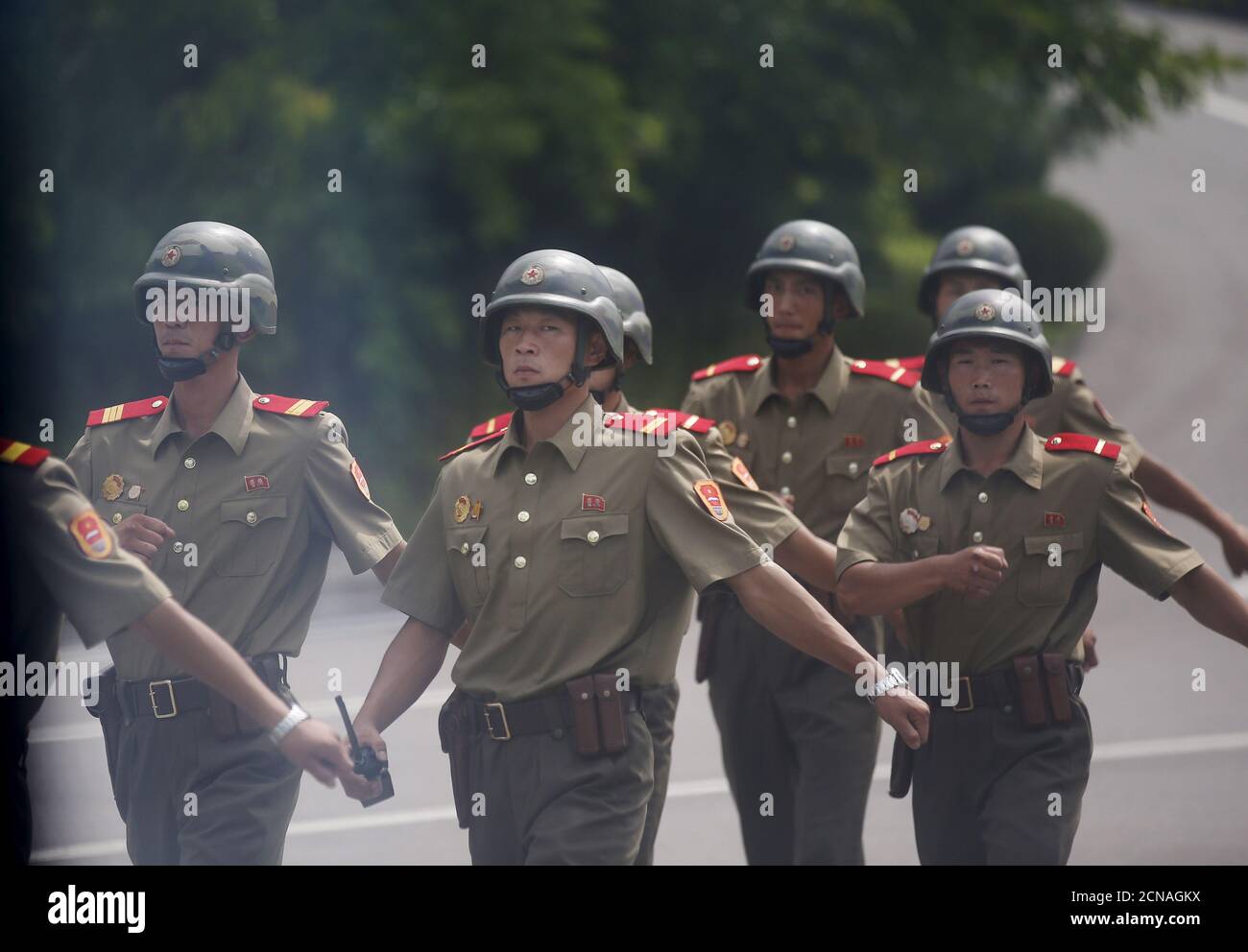 South korea dmz soldiers patrol hi-res stock photography and images - Alamy