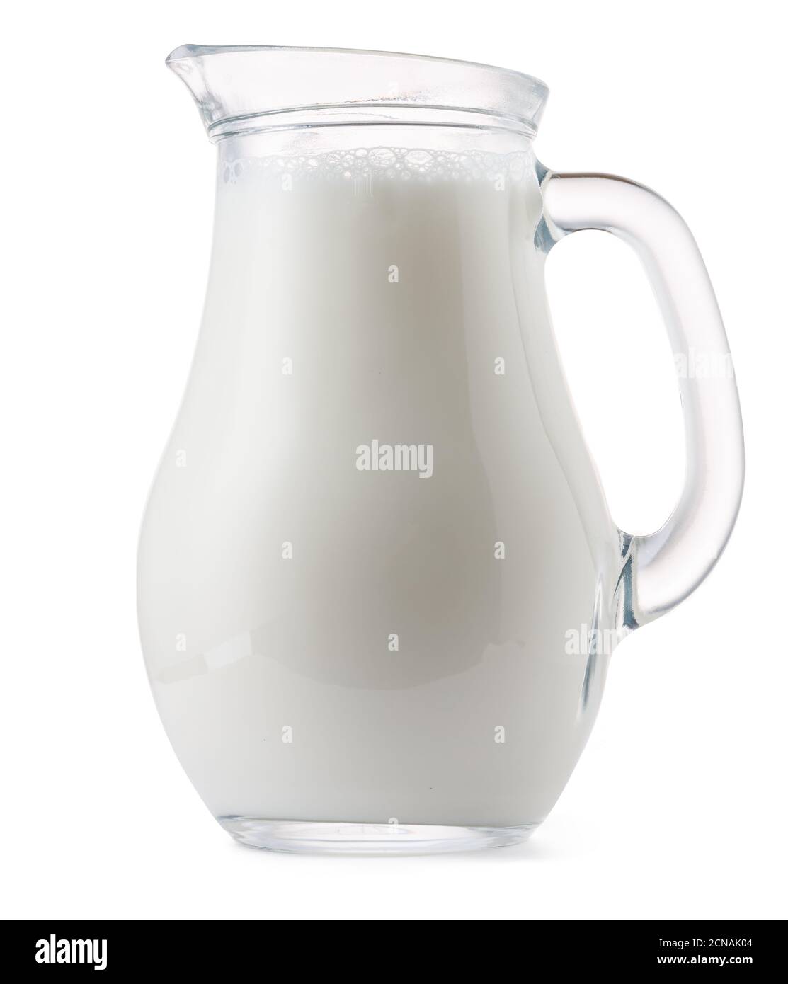 Glass milk jar isolated on white background Stock Photo - Alamy