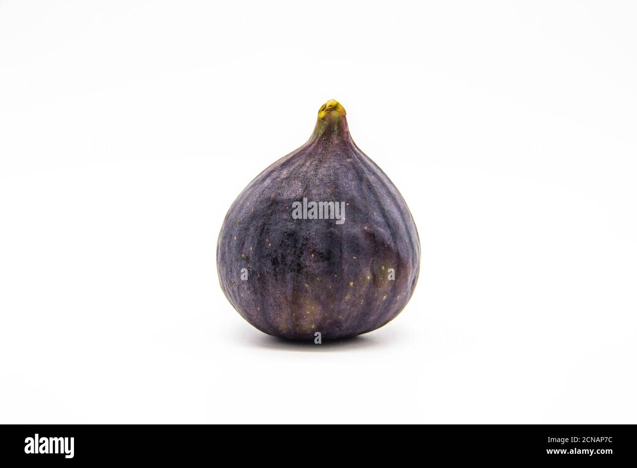 The One fig isolated on a white background. View of ripe purple violet ...