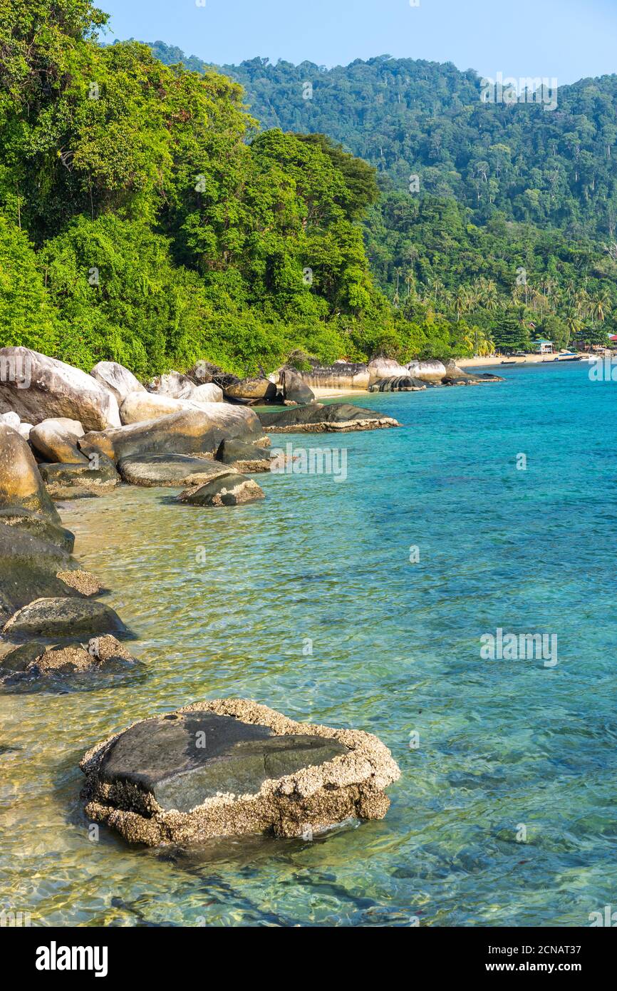Hike on Tioman from ABC Beach to Monkey Beach through the rainforest ...