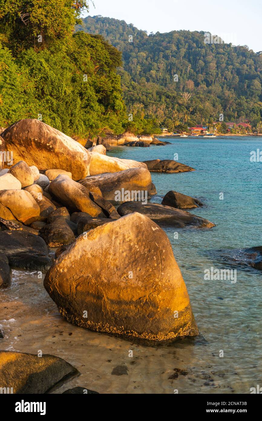 Hike on Tioman from ABC Beach to Monkey Beach through the rainforest ...