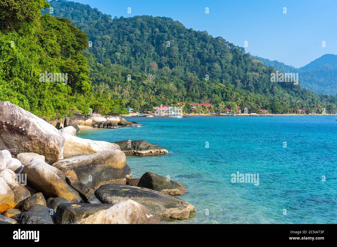 Hike on Tioman from ABC Beach to Monkey Beach through the rainforest ...