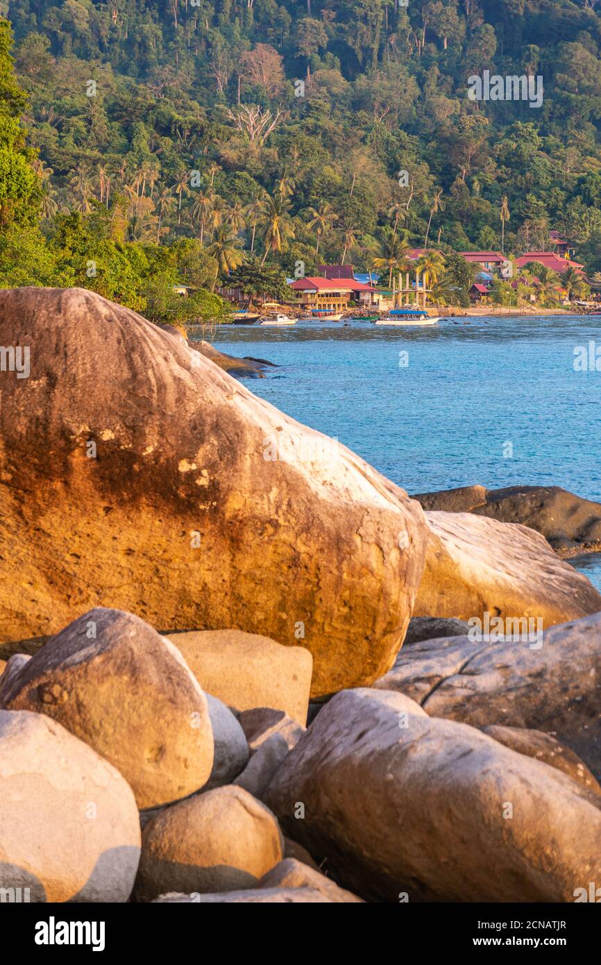 Hike on Tioman from ABC Beach to Monkey Beach through the rainforest ...