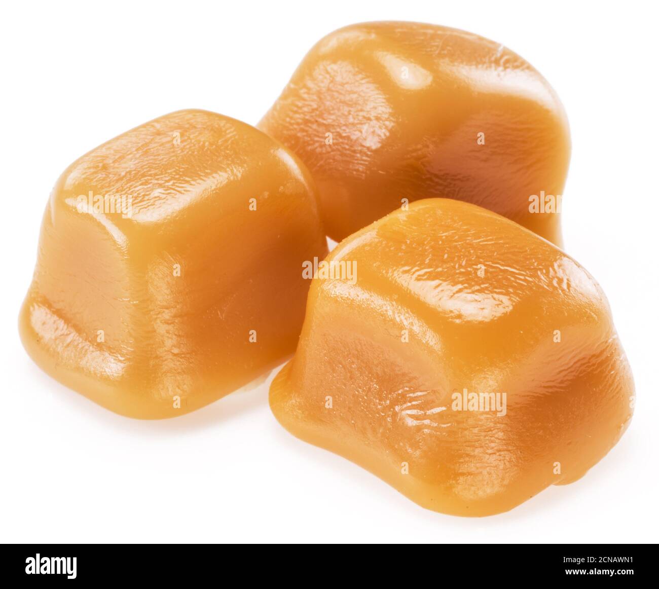 Toffee or candy caramel sweets isolated on white background Stock Photo ...