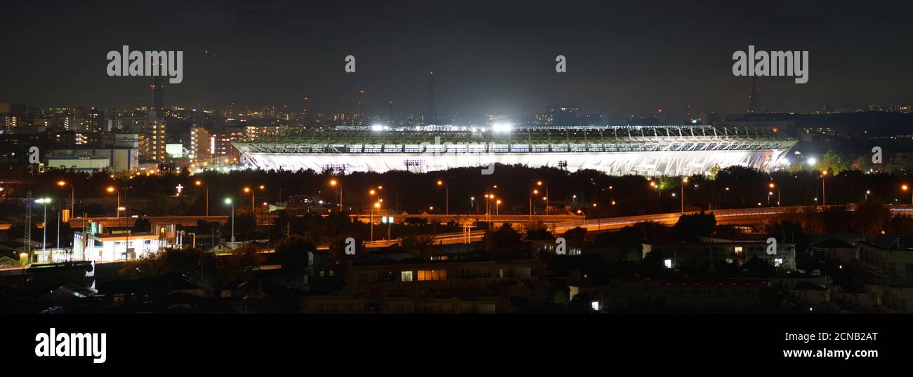 Night view football stadium hi-res stock photography and images - Alamy