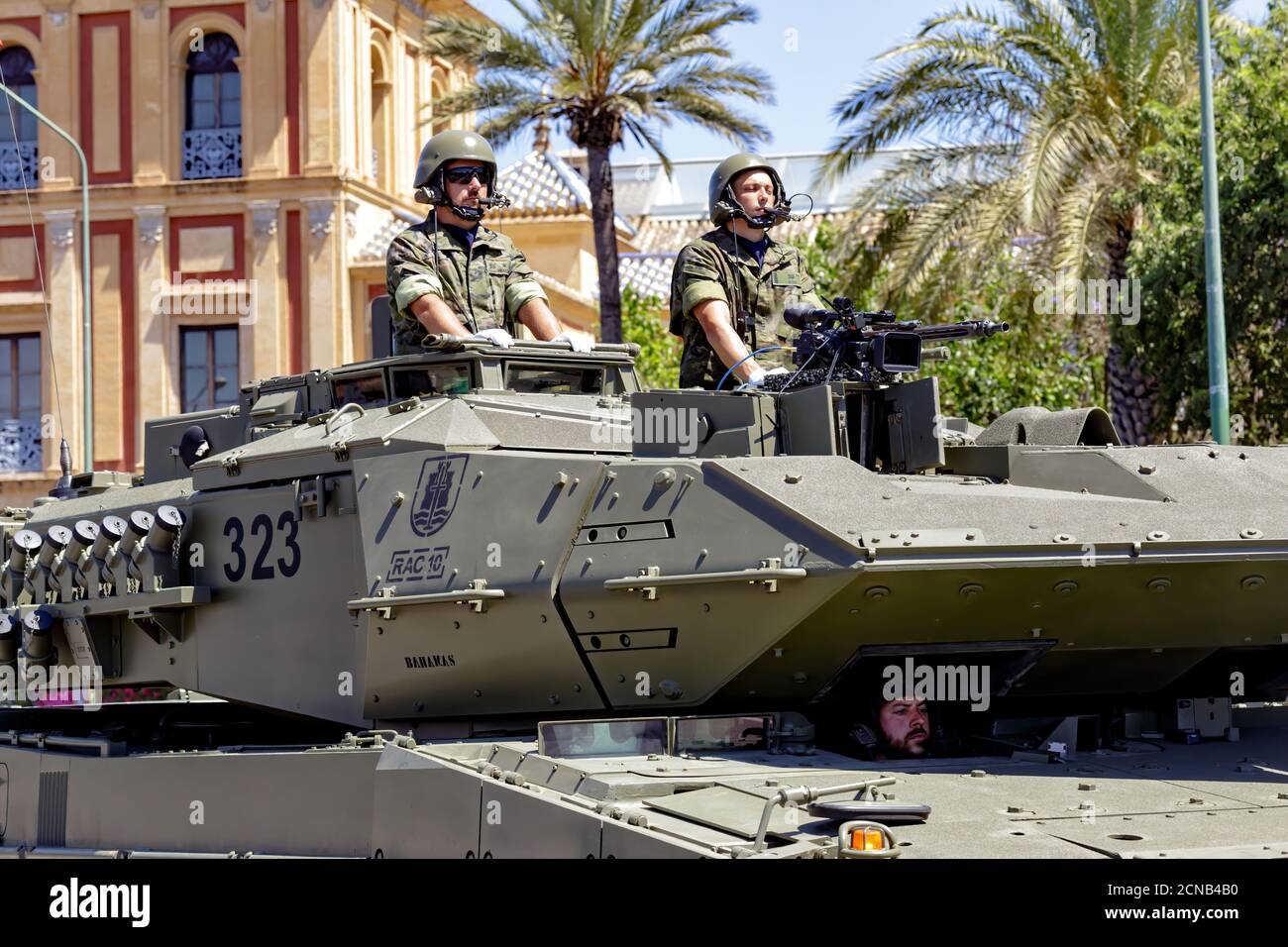 Seville, Spain - June 01, 2019: Mechanized Infantry Regiment of the ...