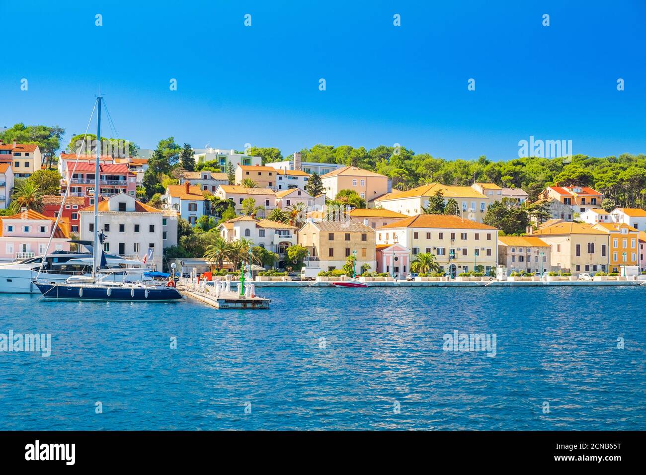 Town of Mali Losinj on the island of Losinj, Adriatic coast in Croatia ...