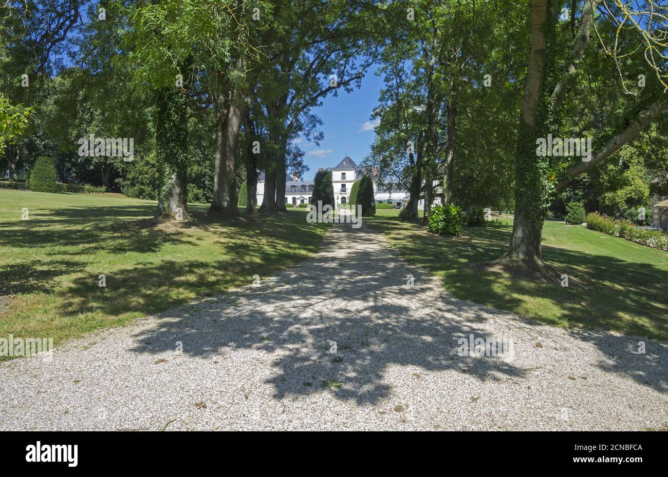 Park in the old French castle Stock Photo - Alamy