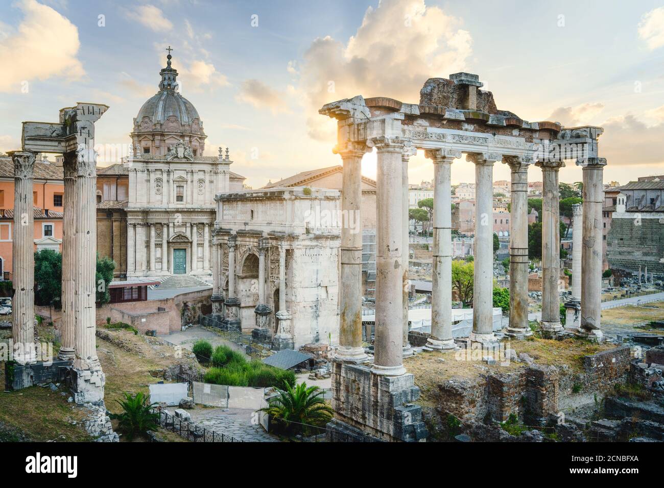 Roman Forum at sunrise, Rome, Italy Stock Photo - Alamy