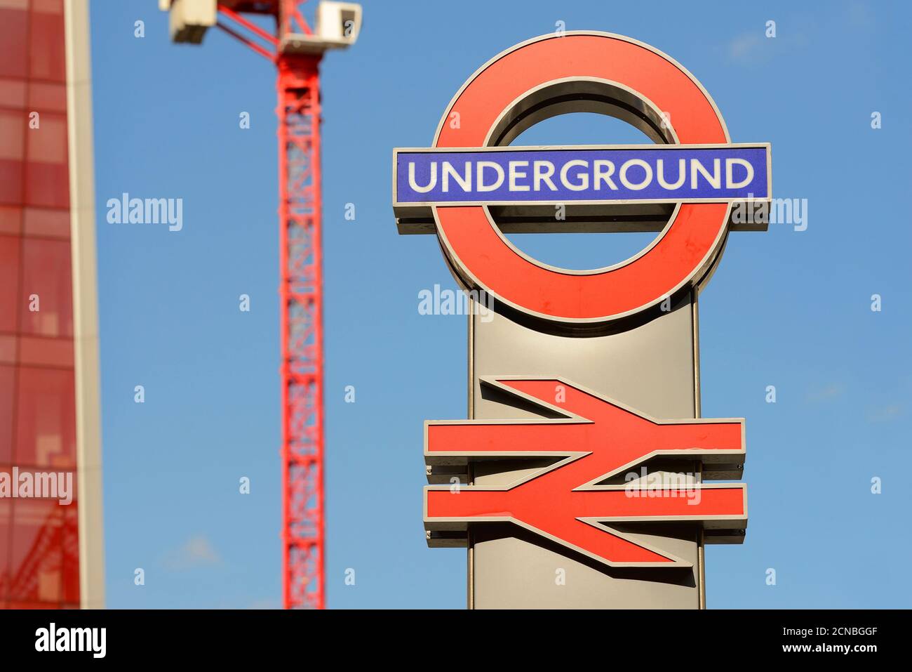 London, England, UK. London Underground and Rail sign outside Victoria ...