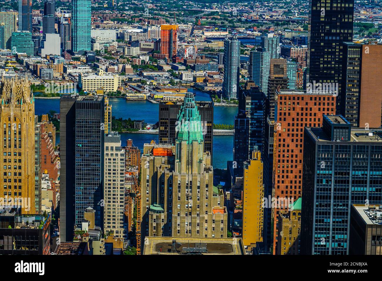 The view from the Rockefeller Center (Top of the Rock Stock Photo - Alamy