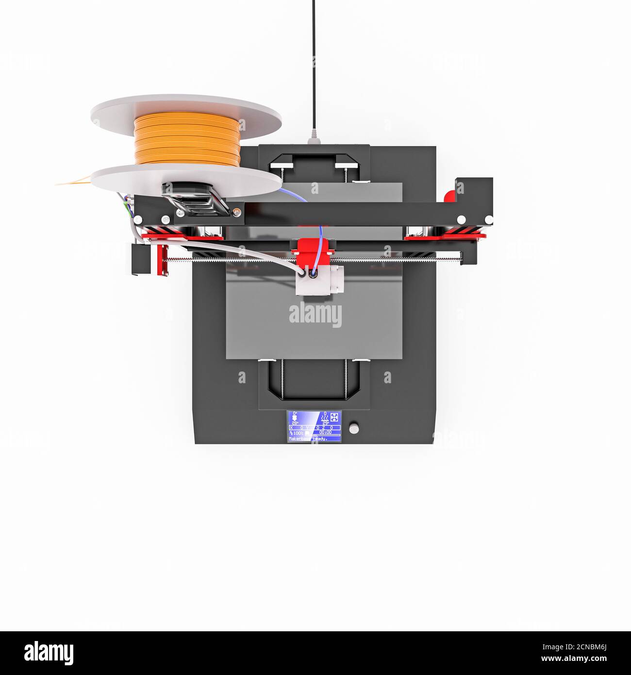 3d printer isolated on white background 3d illustration Stock Photo - Alamy