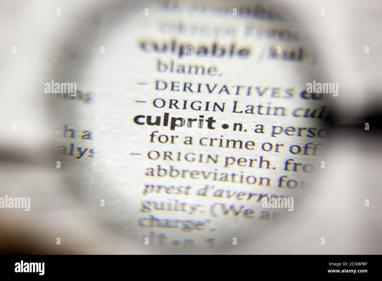 Culprit word hi-res stock photography and images - Alamy