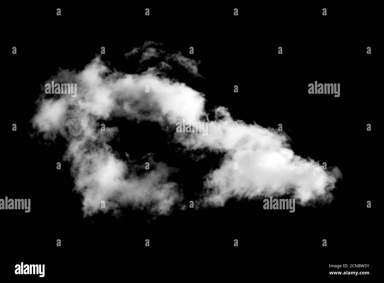 white cumulus cloud isolated on black background Stock Photo - Alamy