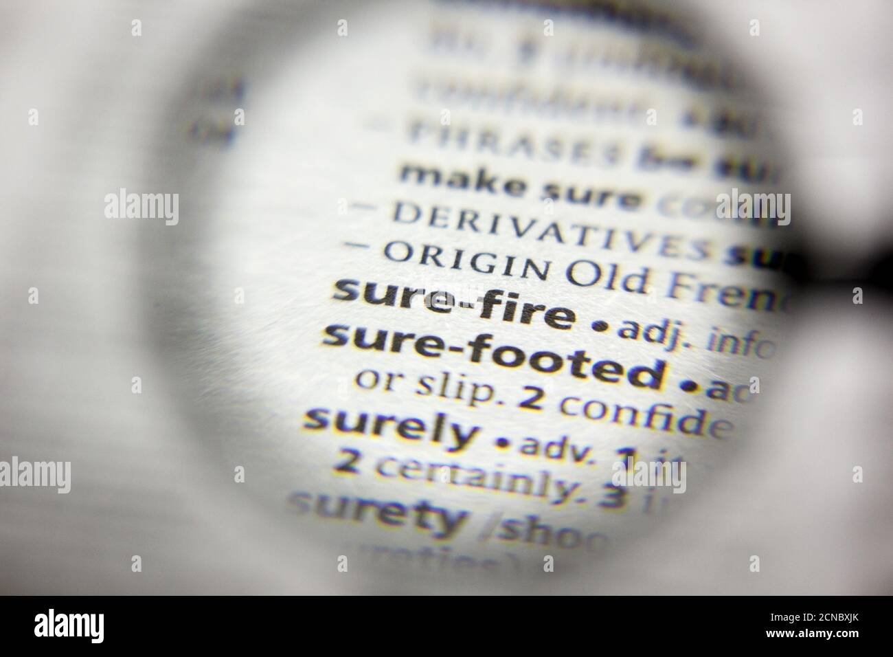 Word phrase sure in hi-res stock photography and images - Alamy