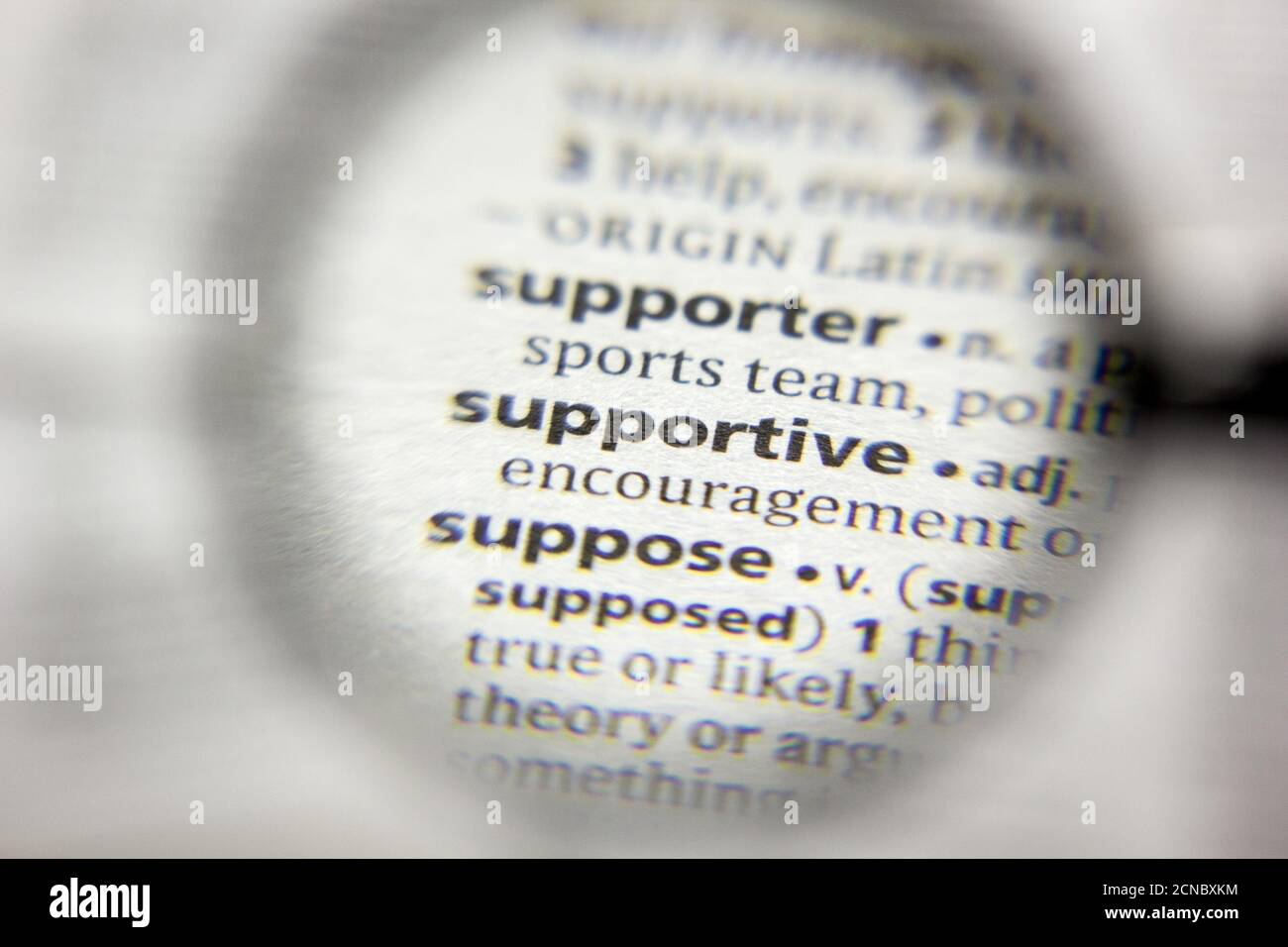 The word or phrase Supportive in a dictionary Stock Photo - Alamy
