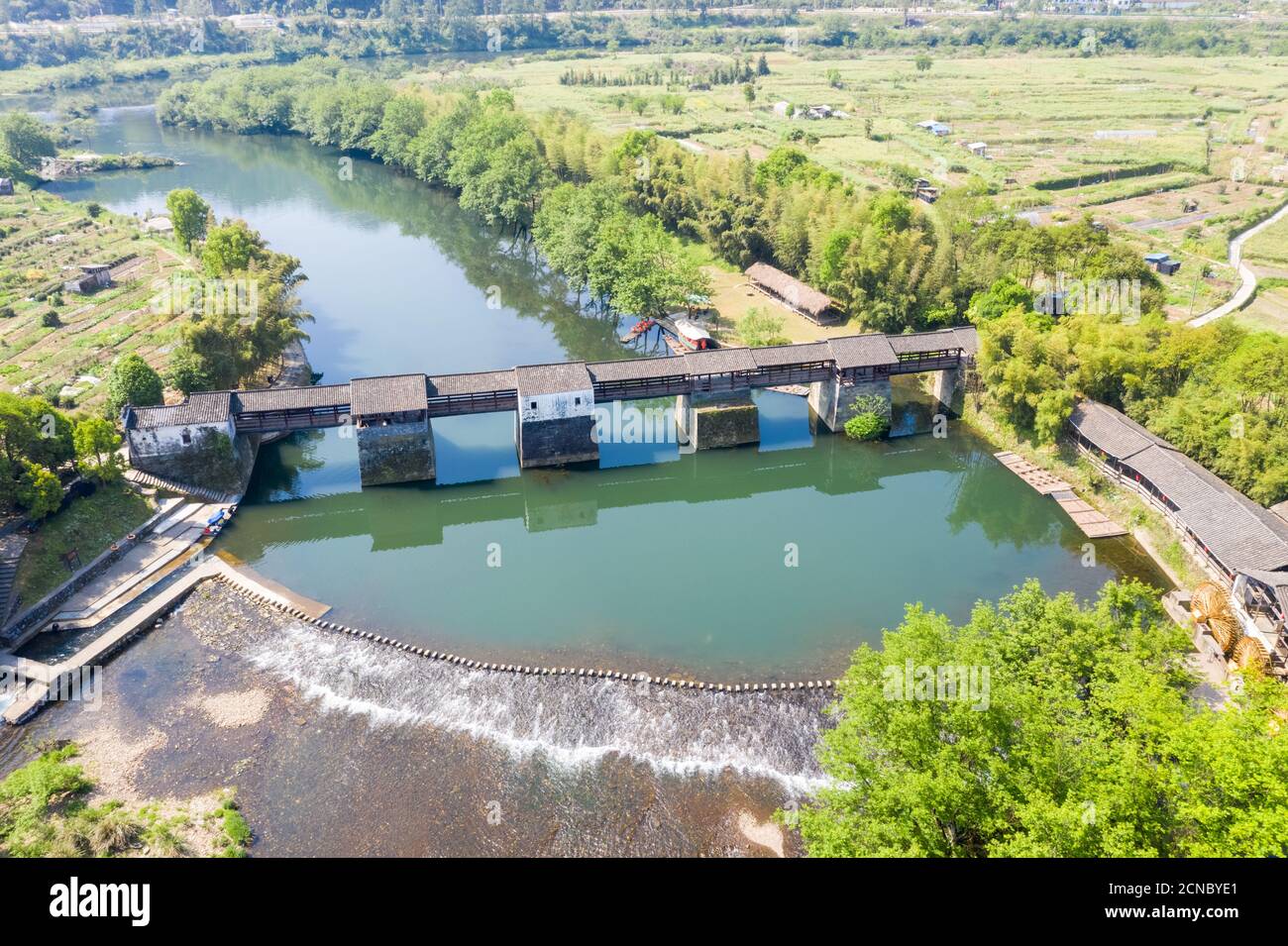 aerial view of ancient corridor bridges Stock Photo - Alamy