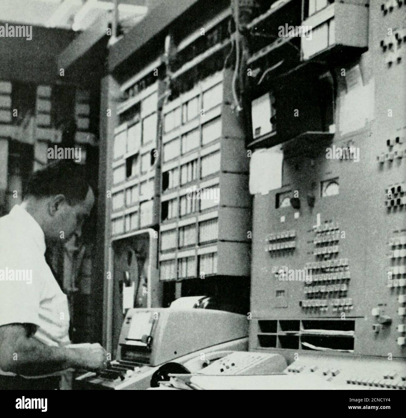 . Bell telephone magazine . Master control of No. 1ESS office. Teletype ...