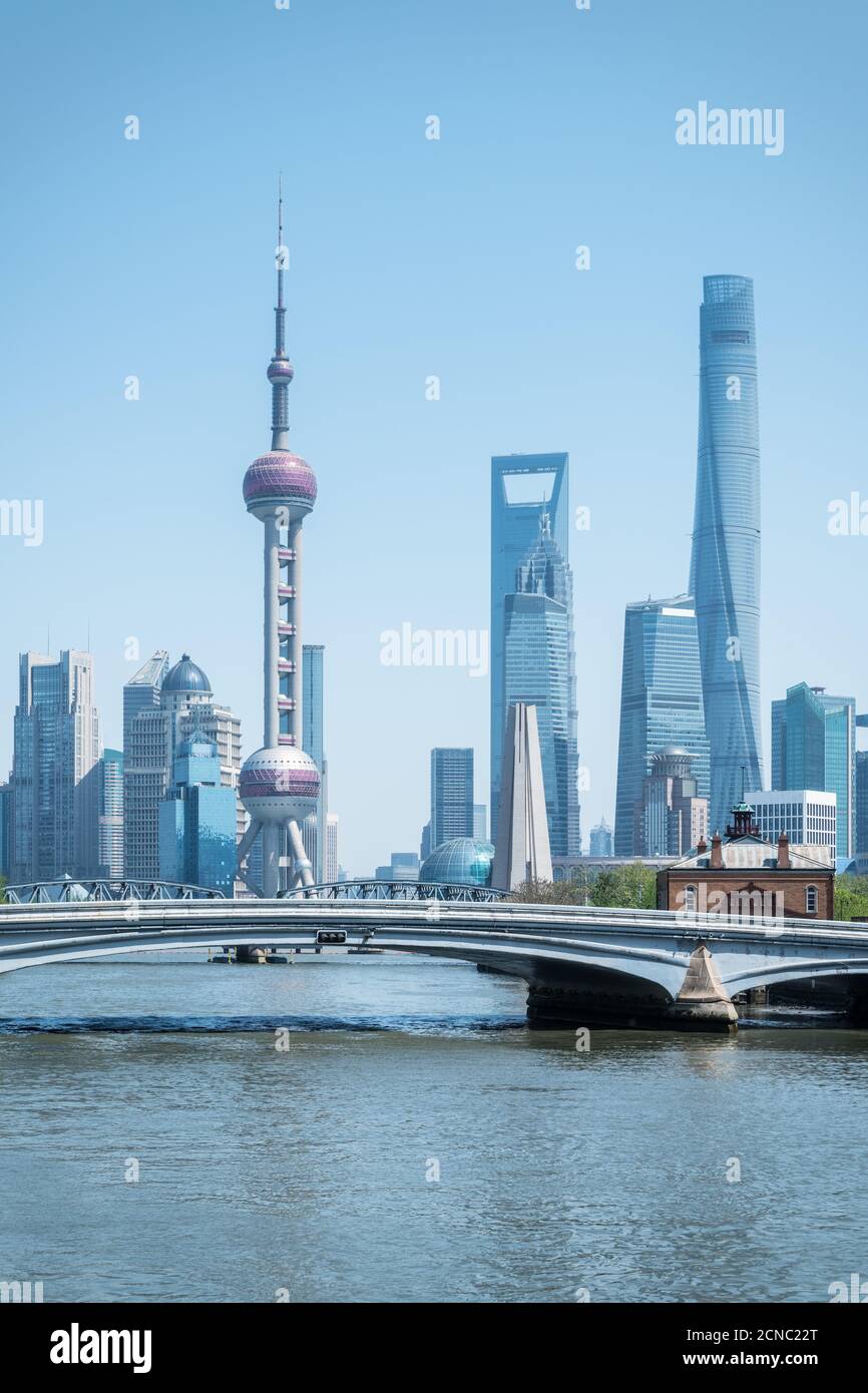 shanghai cityscape by suzhou river Stock Photo - Alamy