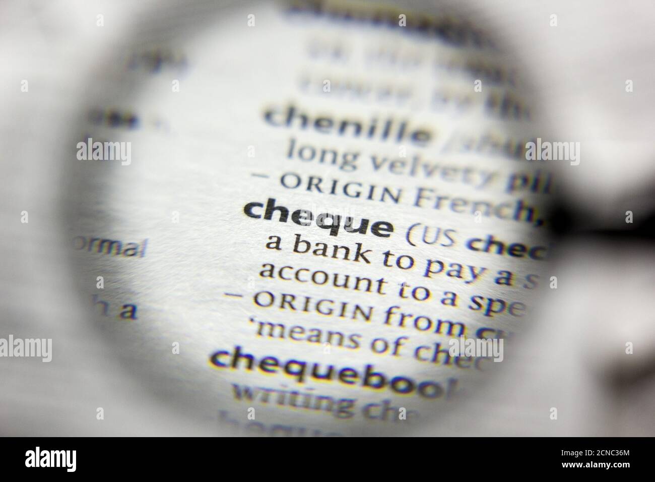 Word phrase cheque in hi-res stock photography and images - Alamy