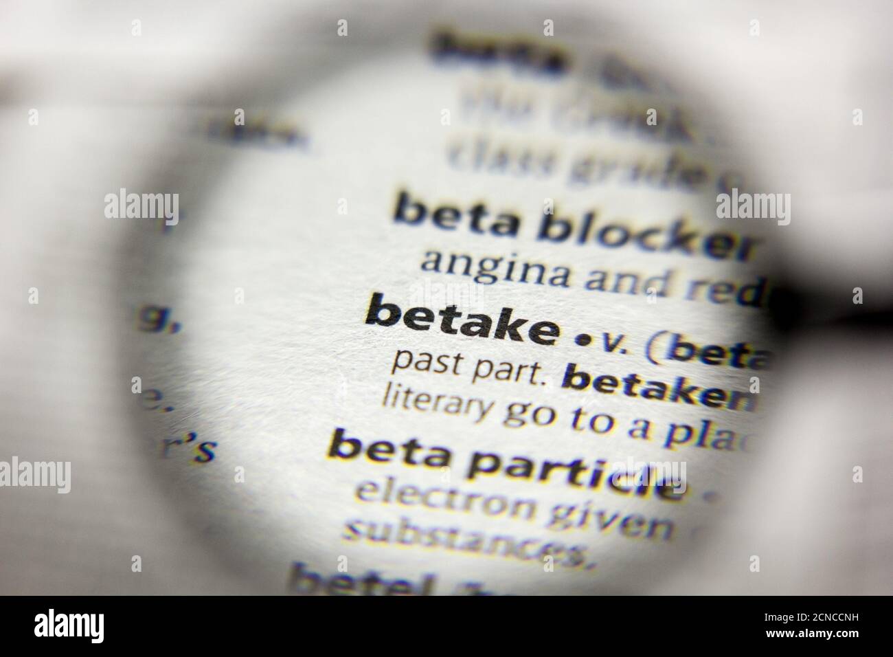The word or phrase Betake in a dictionary Stock Photo - Alamy