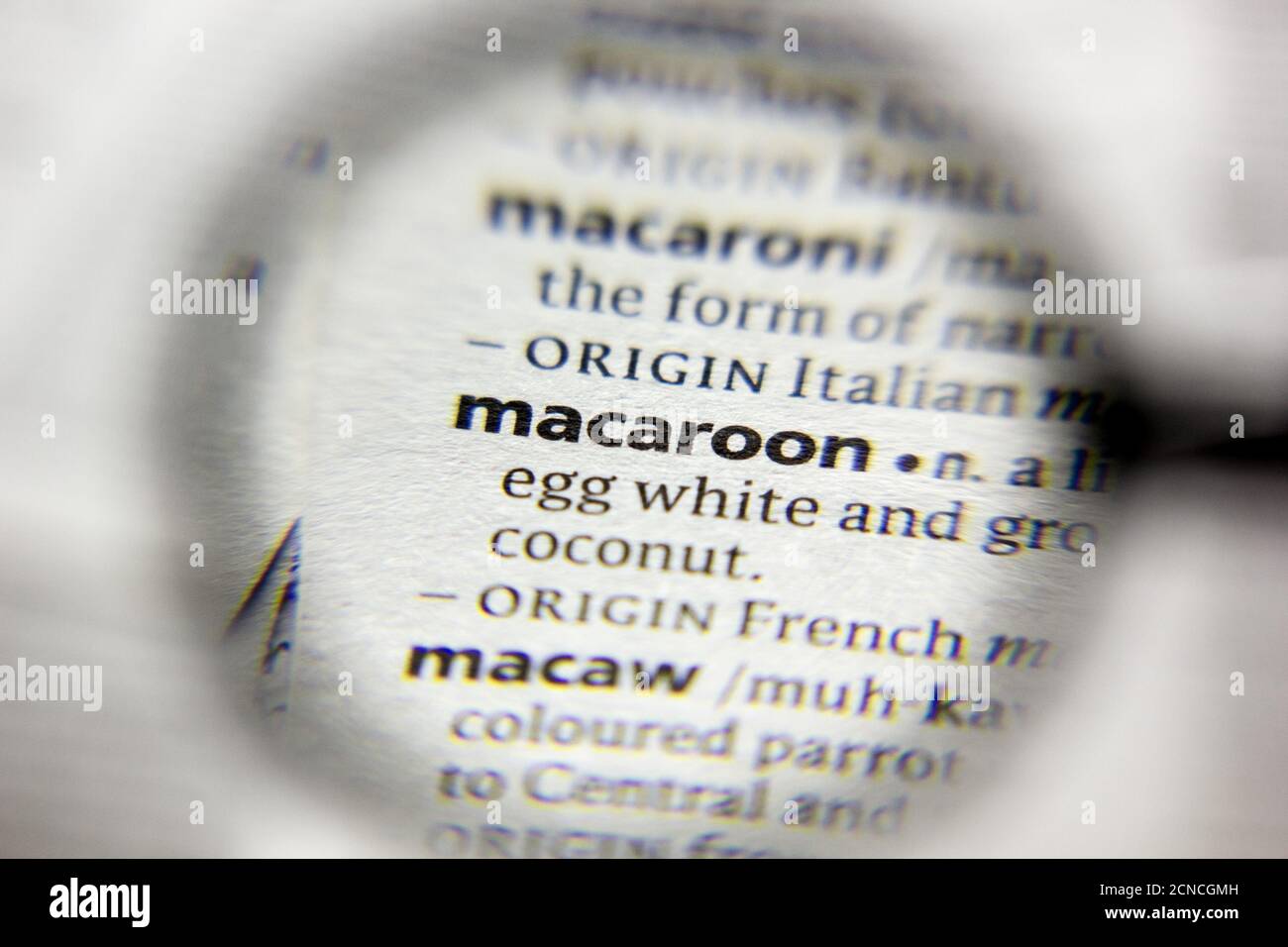 The word or phrase Macaroon in a dictionary Stock Photo - Alamy