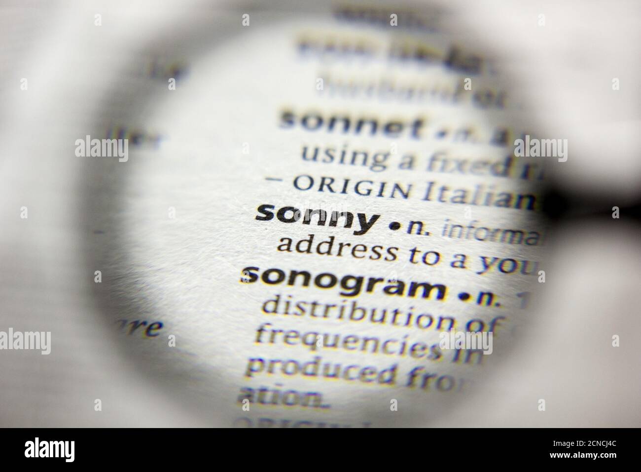 The word or phrase Sonny in a dictionary Stock Photo - Alamy