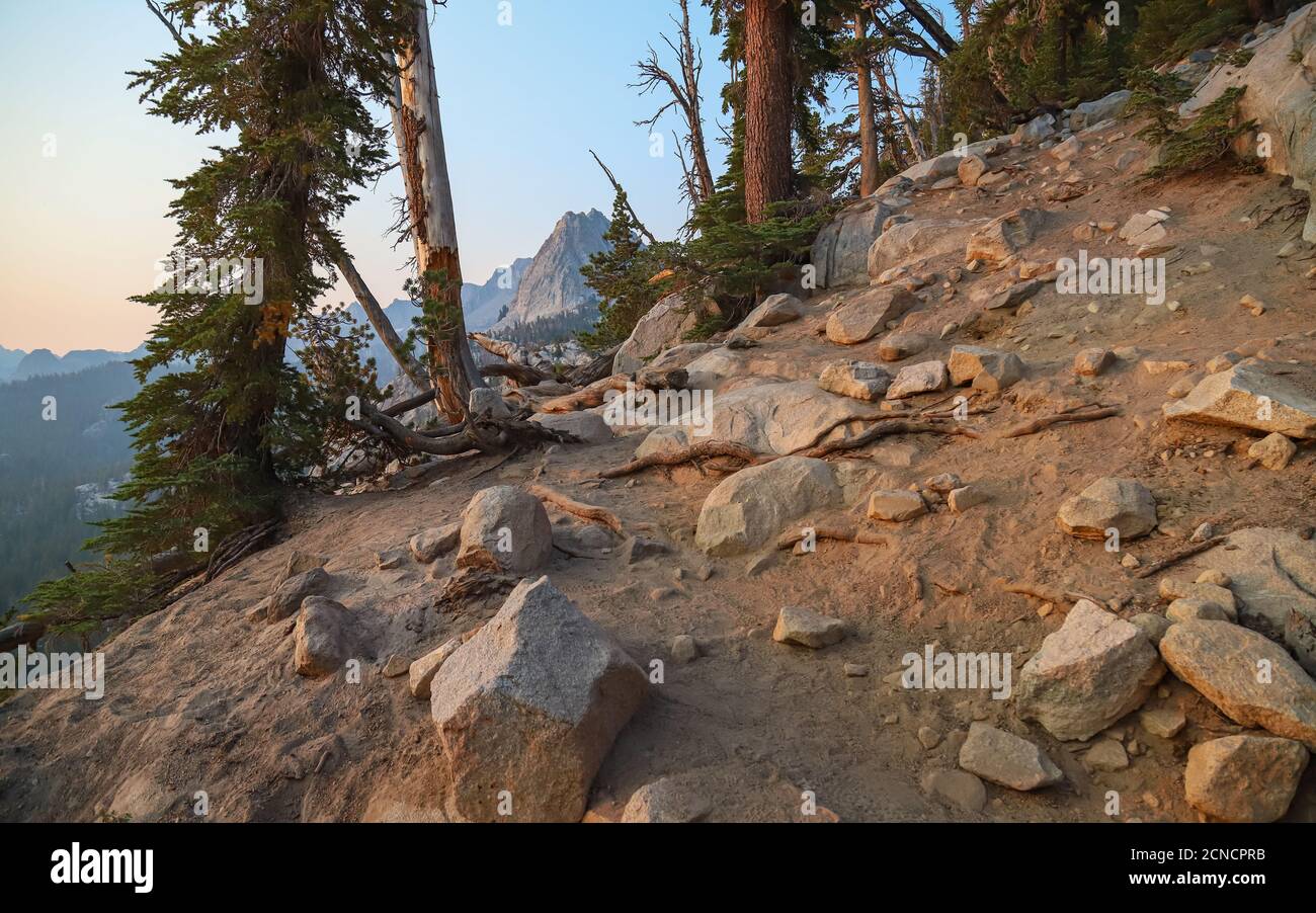 MAMMOTH LAKES, CALIFORNIA, UNITED STATES - Aug 23, 2020: The hiking ...