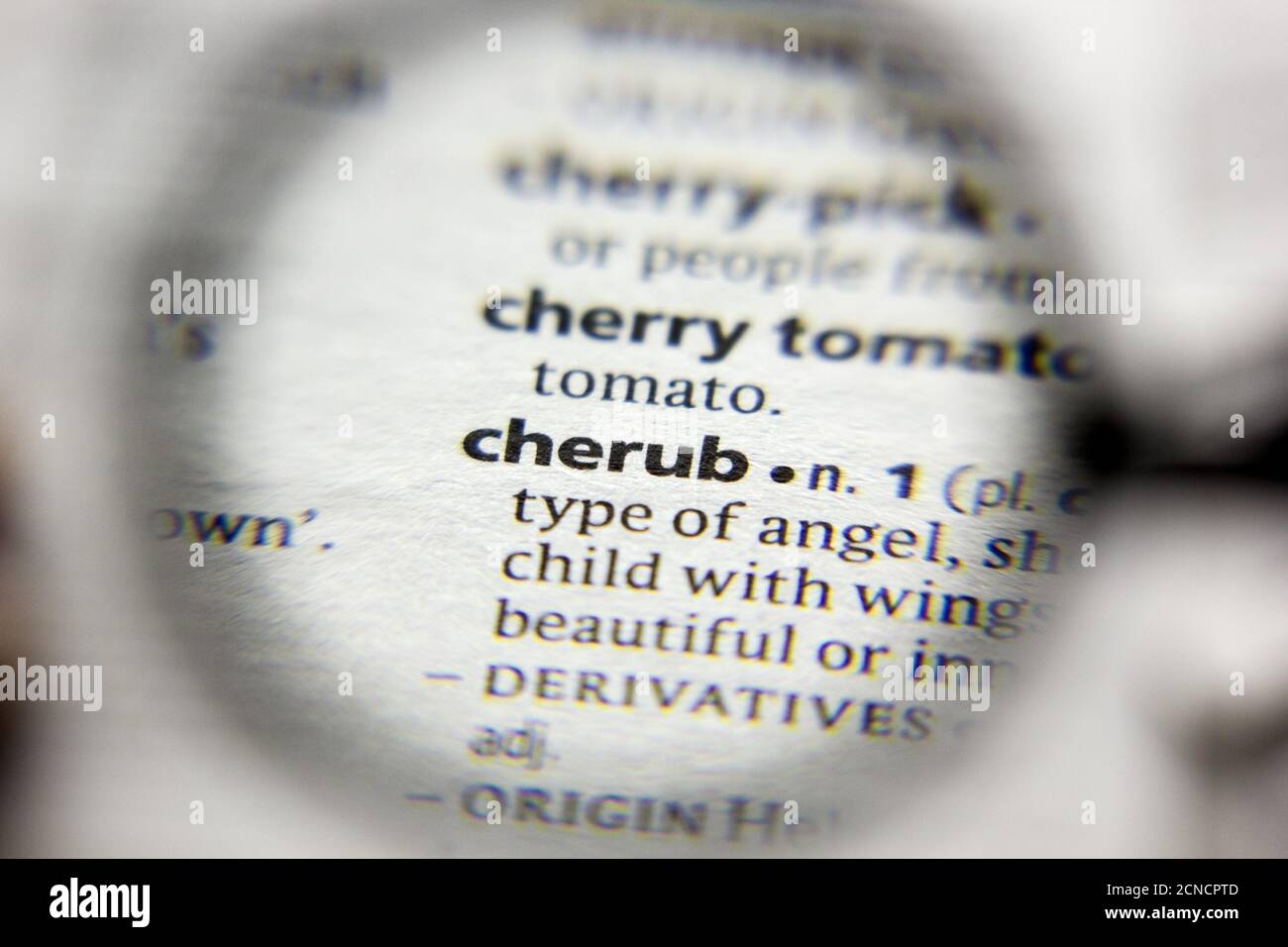 The word or phrase Cherub in a dictionary Stock Photo - Alamy