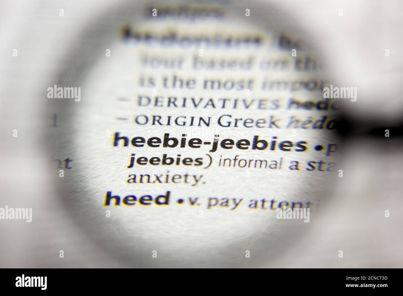 The word or phrase Heebie-jeebies in a dictionary Stock Photo - Alamy