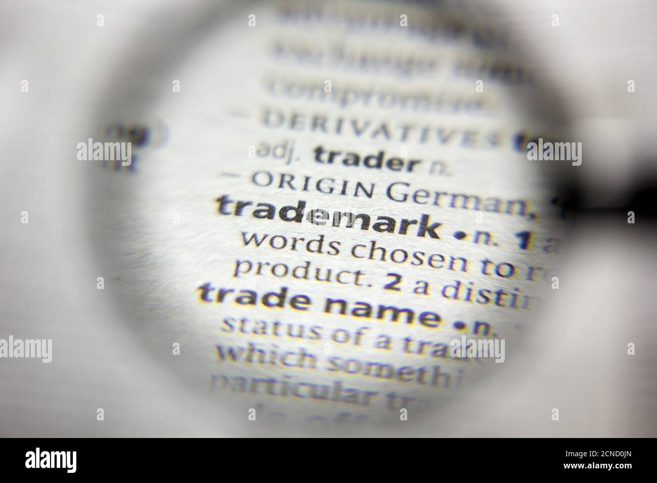 The word or phrase Trademark in a dictionary Stock Photo - Alamy
