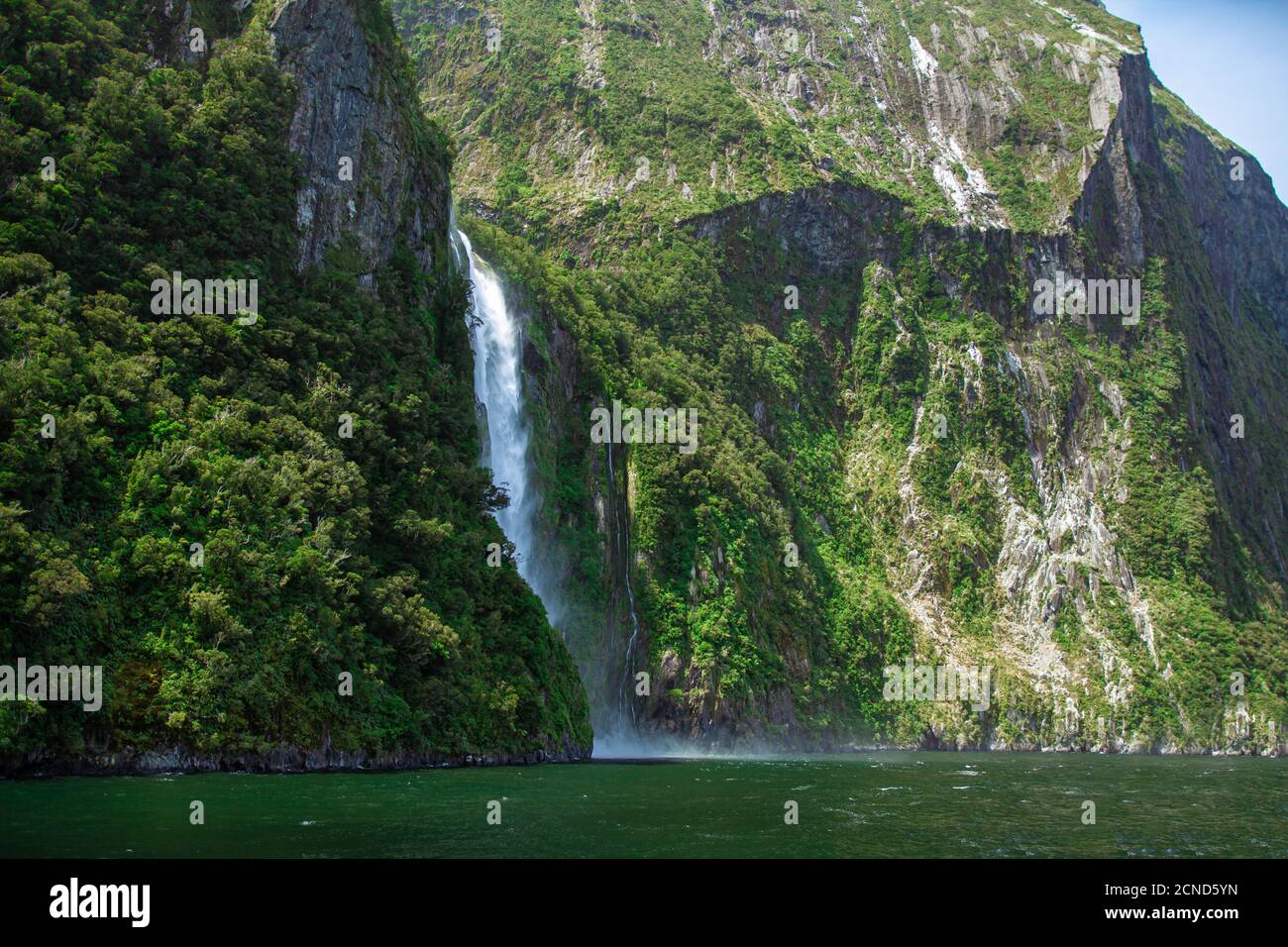 Stirling Falls in Milford Sound, part of Fiordland National Park, New ...