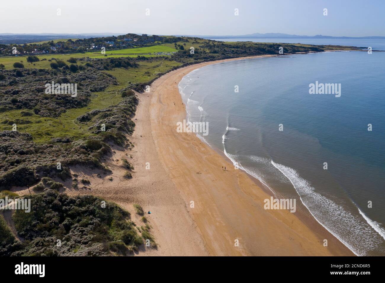 Aerial view gullane beach east lothian hi-res stock photography and ...