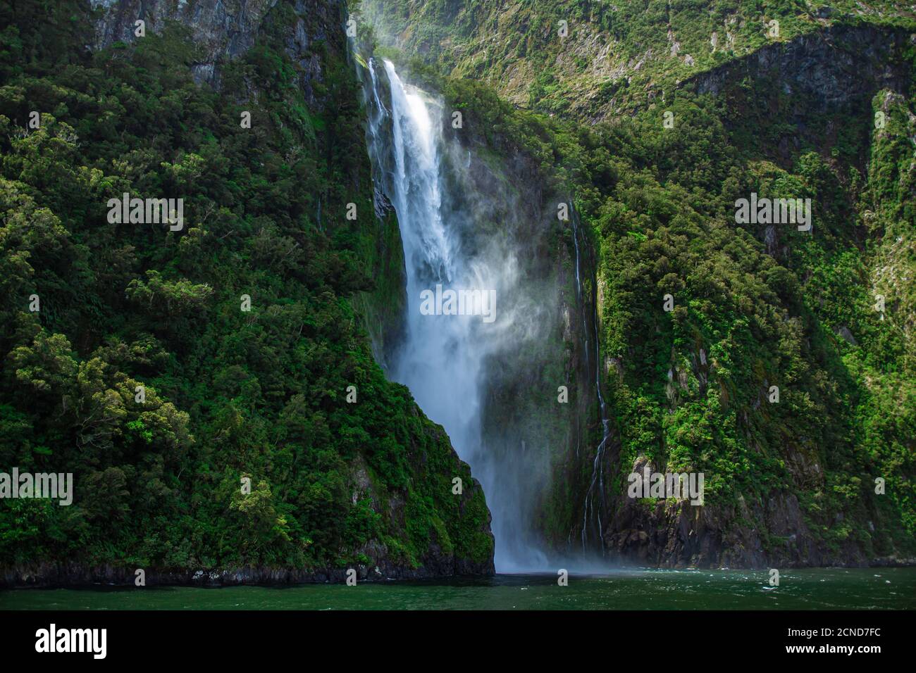 Stirling Falls in Milford Sound, part of Fiordland National Park, New ...