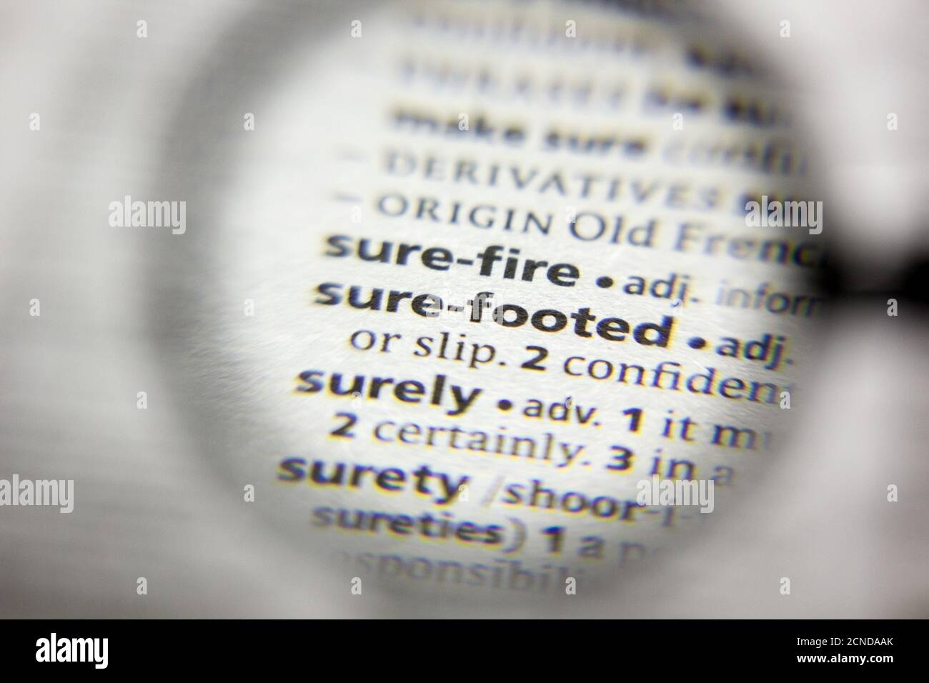Word phrase sure in hi-res stock photography and images - Alamy