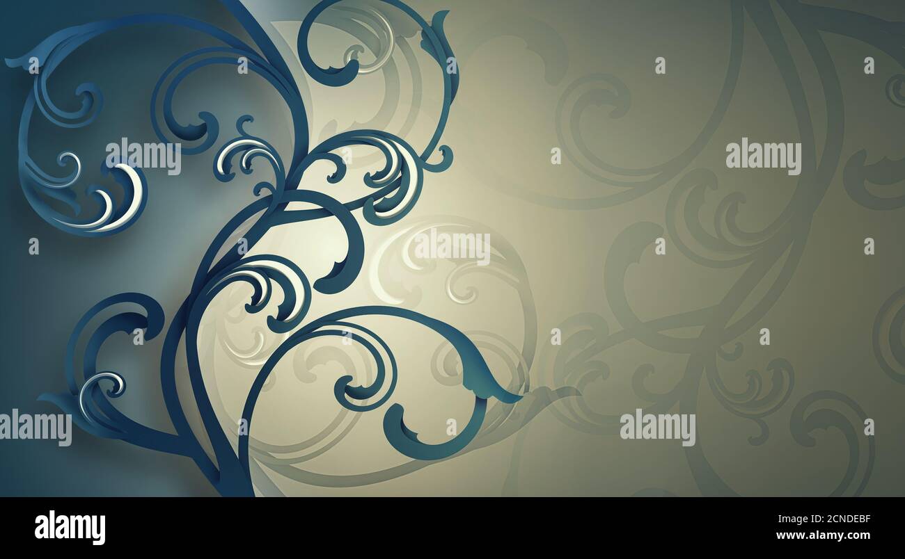 abstract floral ornaments Stock Photo - Alamy