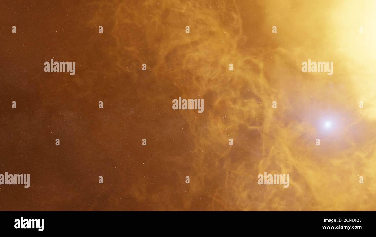 Color picture of the galaxy, orange nebula Stock Photo - Alamy