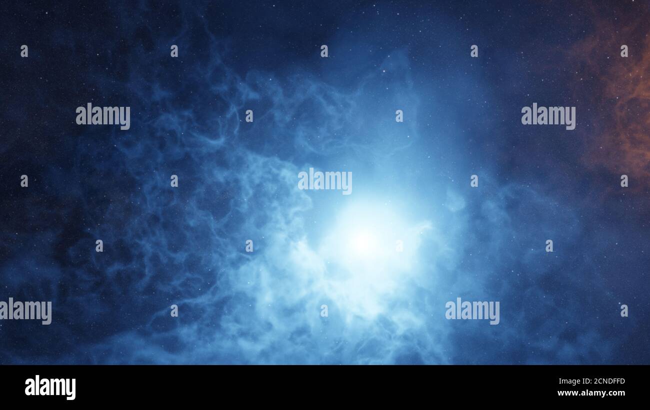 Color picture of the galaxy, blue nebula Stock Photo - Alamy