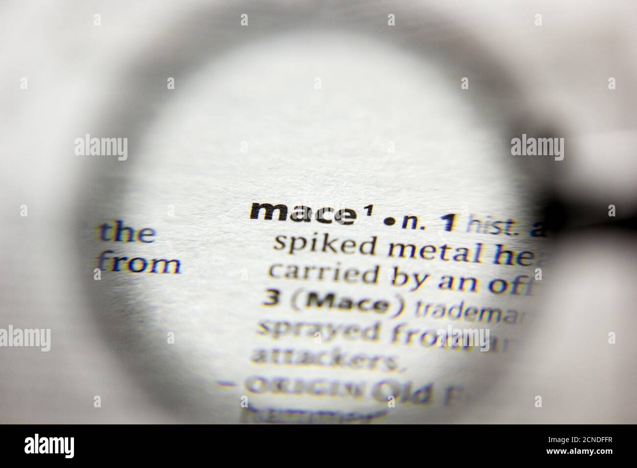 The word or phrase Mace in a dictionary Stock Photo - Alamy