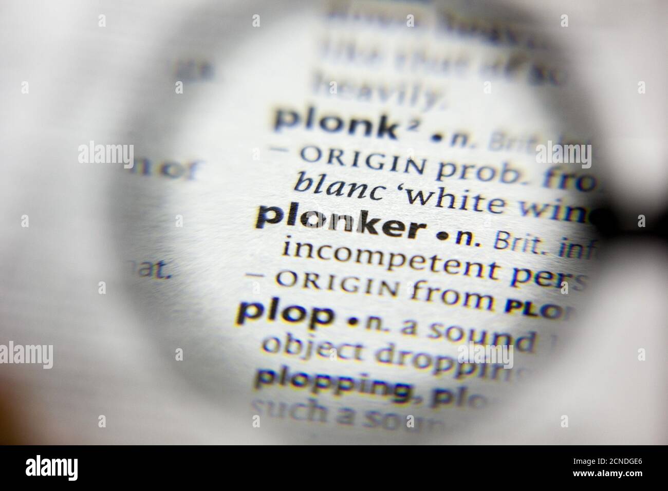 The word or phrase Plonker in a dictionary Stock Photo - Alamy