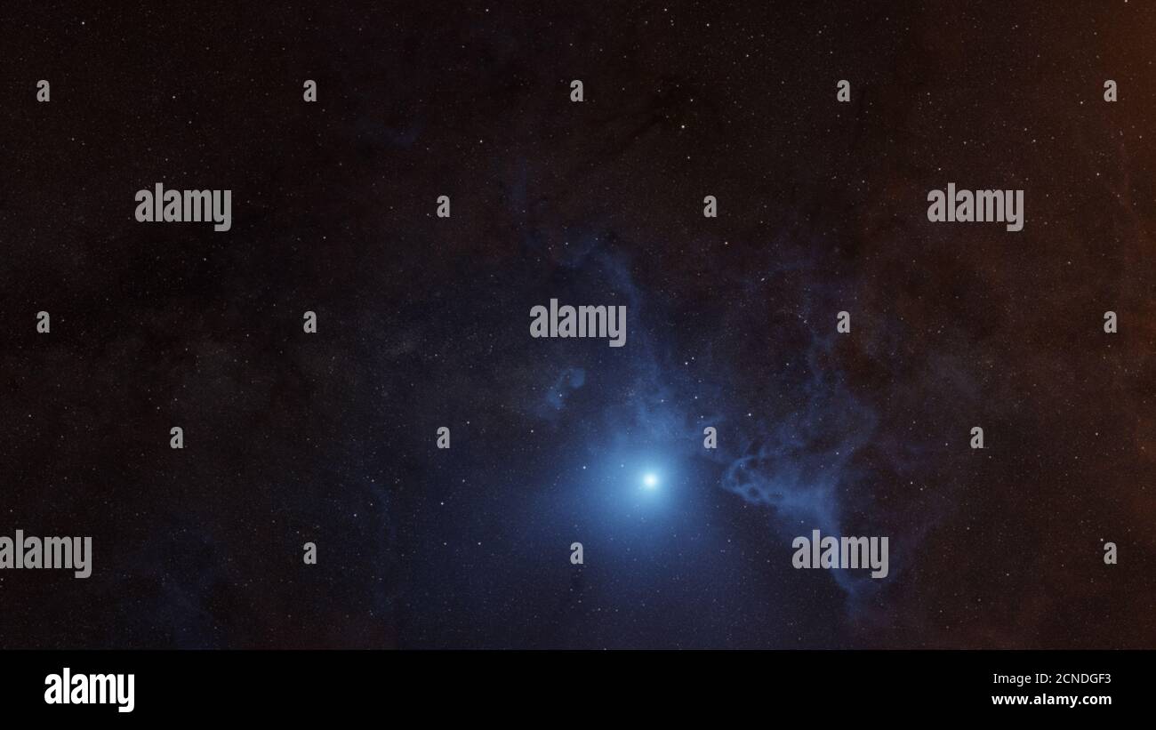 Color picture of the galaxy, blue nebula Stock Photo - Alamy