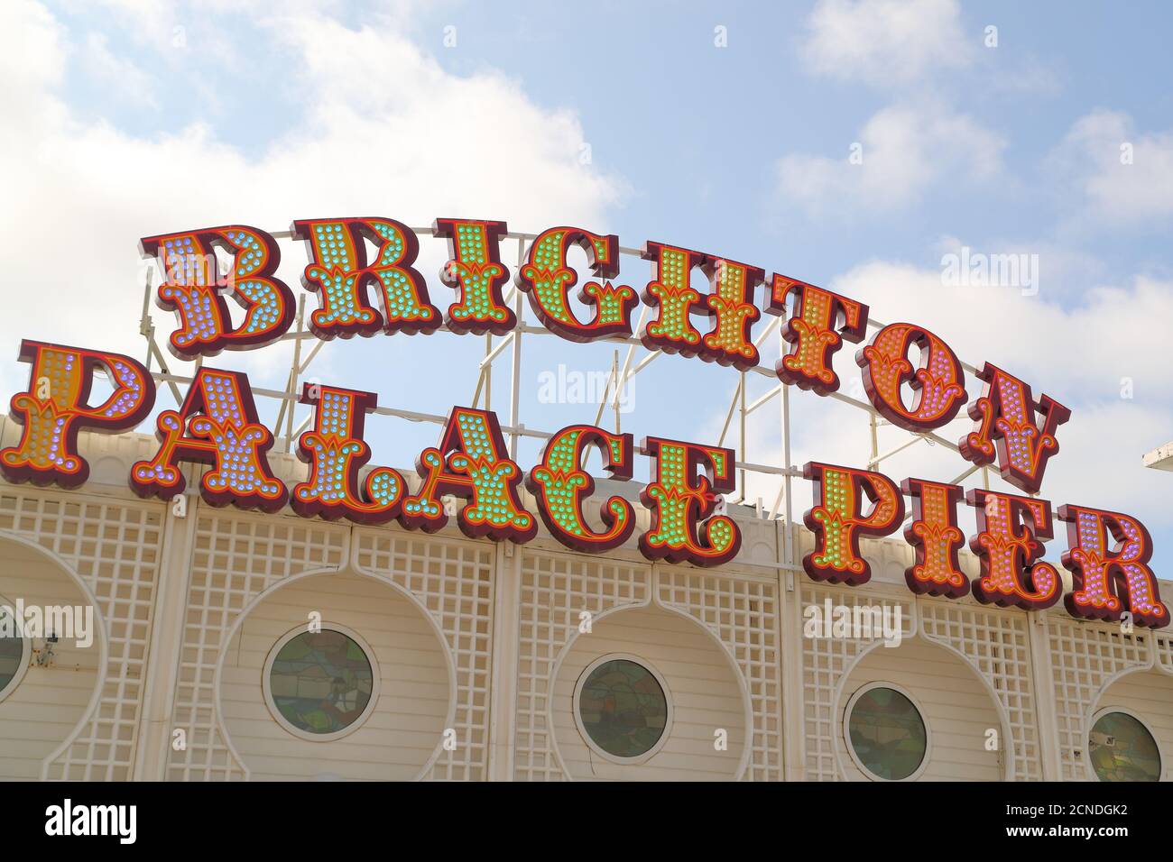 Signage at Brighton Palace Pier, Brighton, UK Stock Photo - Alamy