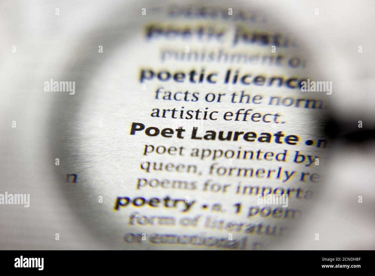 The word or phrase Poet Laureate in a dictionary Stock Photo - Alamy
