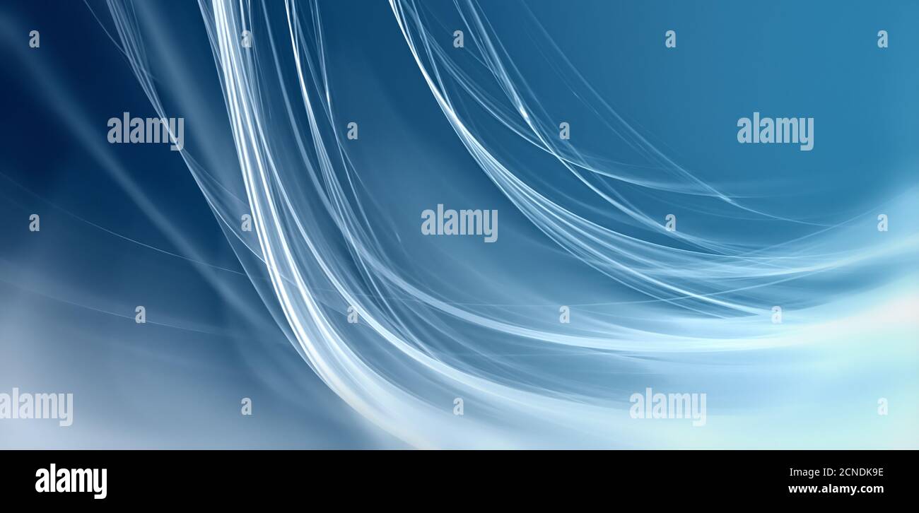 Light blue smooth flowing waves hi-res stock photography and images - Alamy