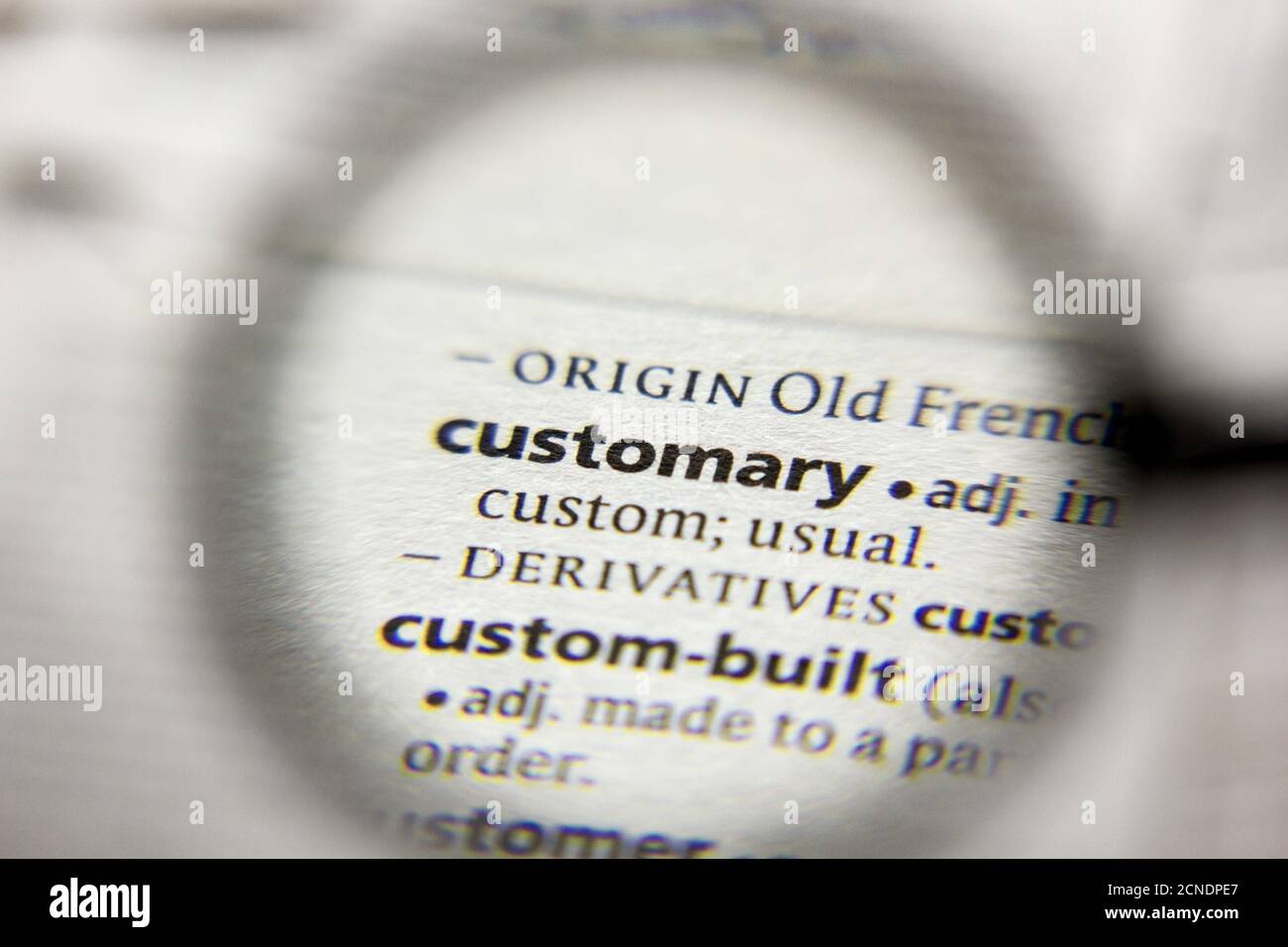 Was customary hi-res stock photography and images - Alamy