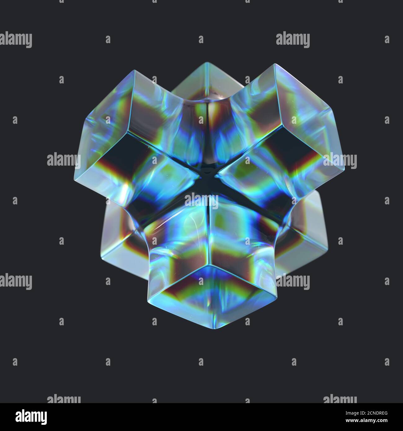 cubic shape with glass texture Stock Photo - Alamy